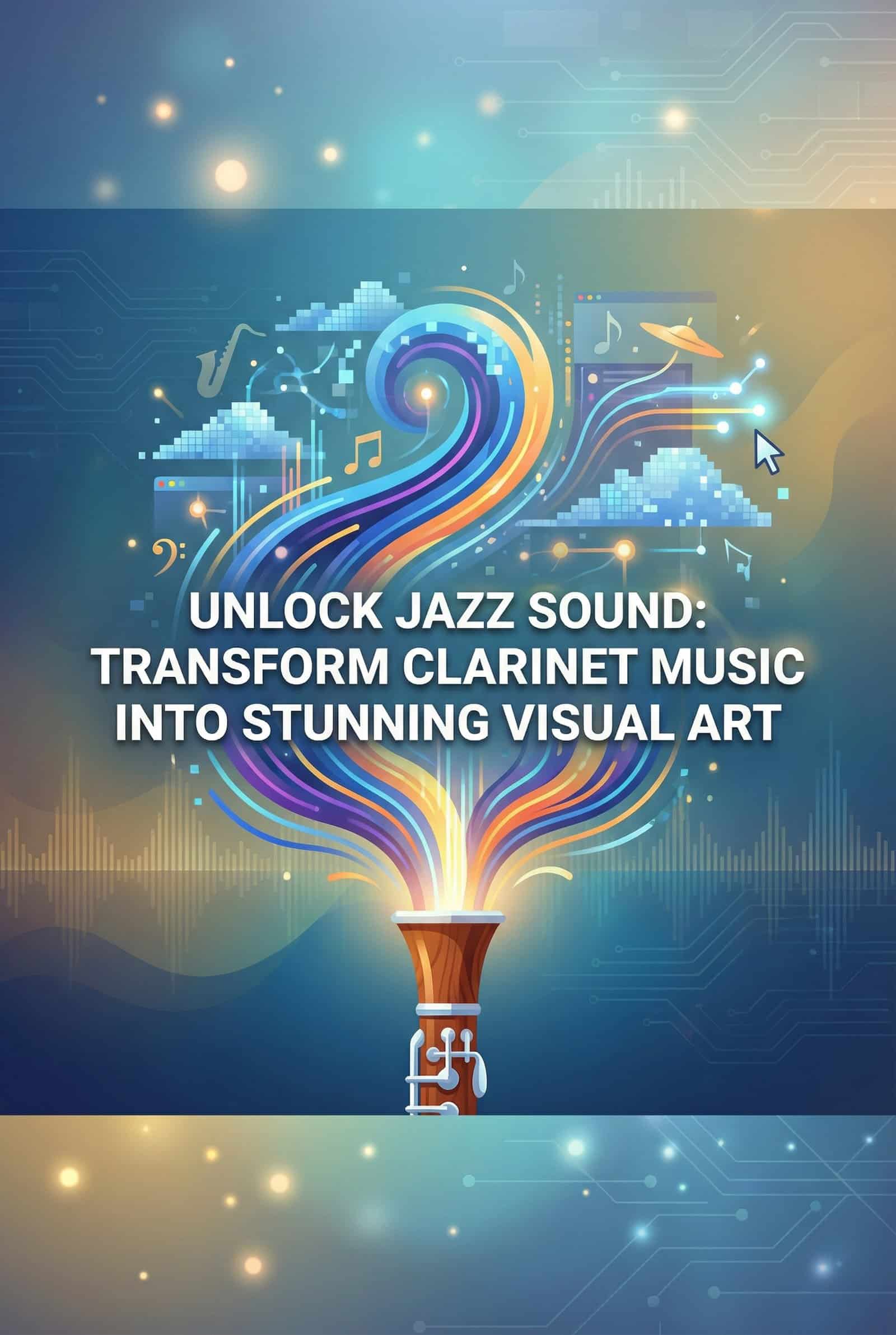 Clarinet in Jazz Digital Art: Turning Sound into Visual Design