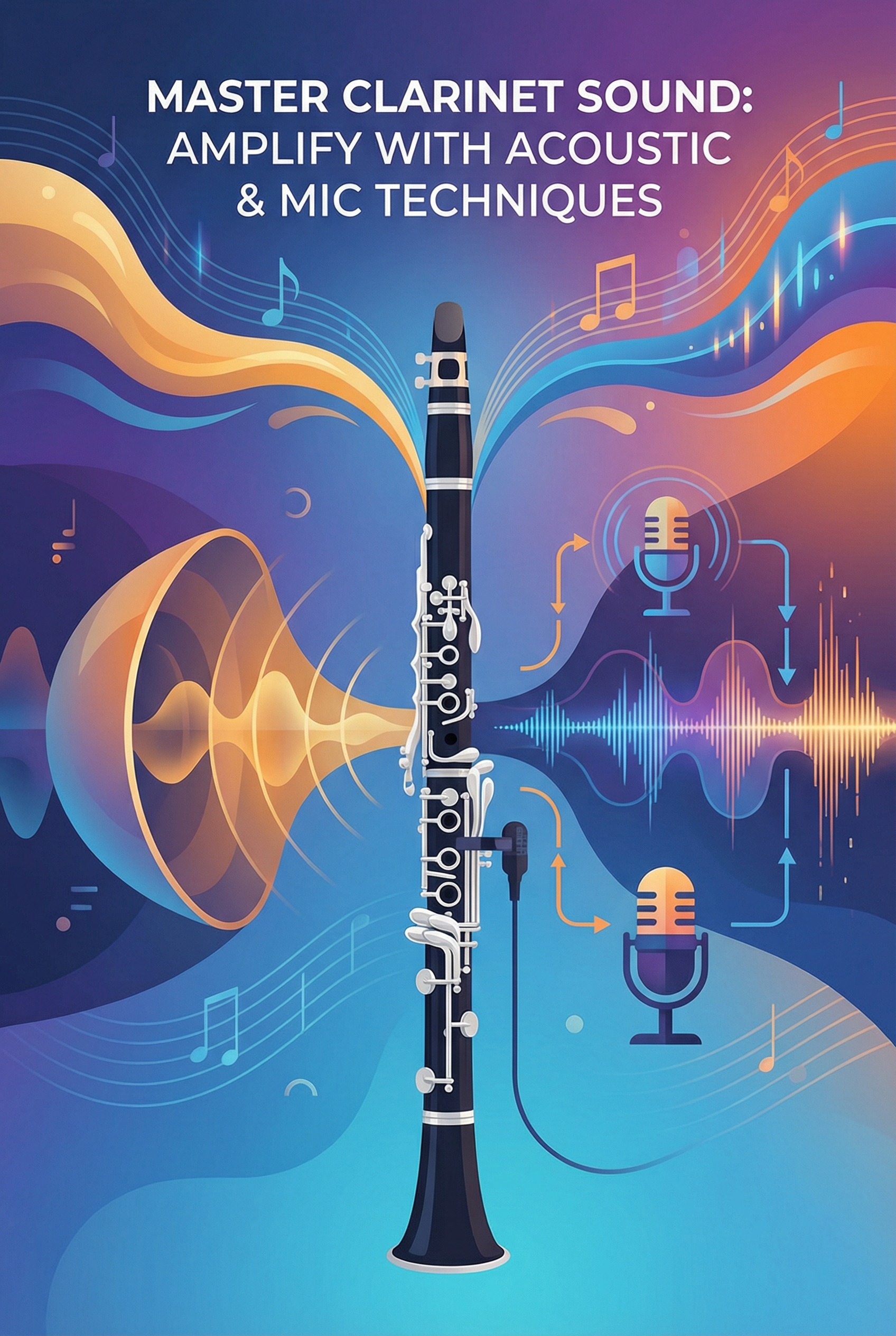 Clarinet amplification techniques for warm, clear tone