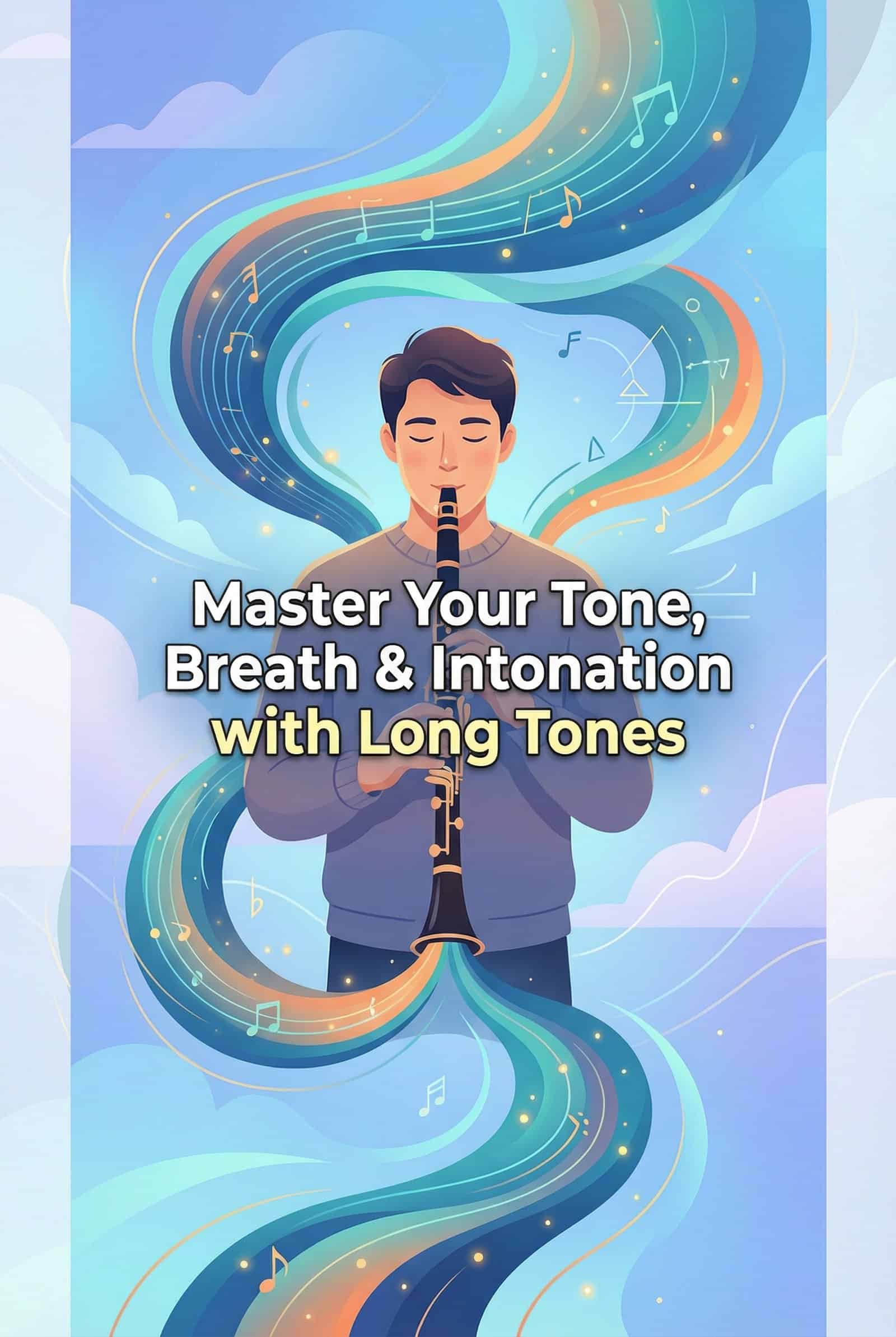 Clarinet Long Tones guide for tone, breath and pitch